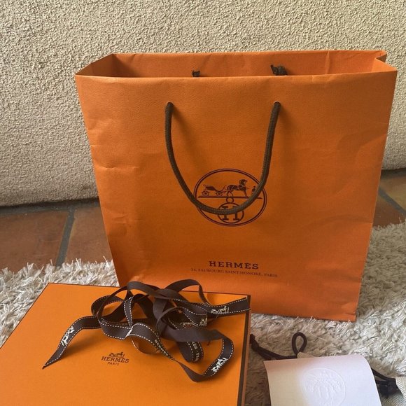 Hermes | Accessories | Authentic Hermes Empty Gift Storage Box W Ribbon ...